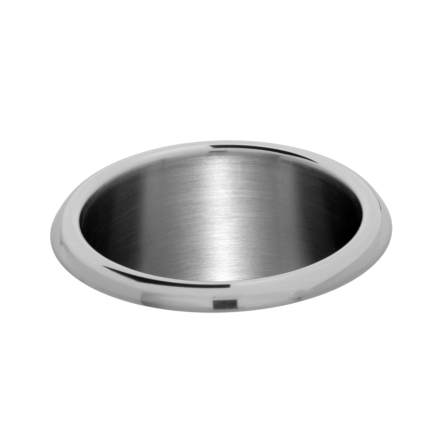 B-529 Countertop-Mounted Circular Waste Chute, Rolled Flange, Bright ...